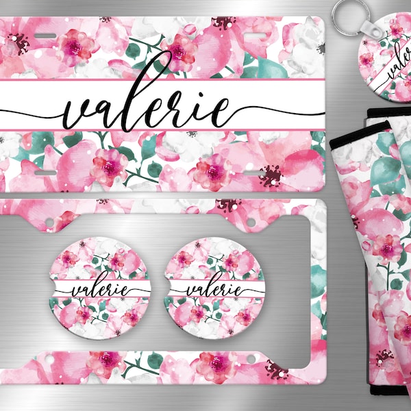 Floral License Plate - Etsy