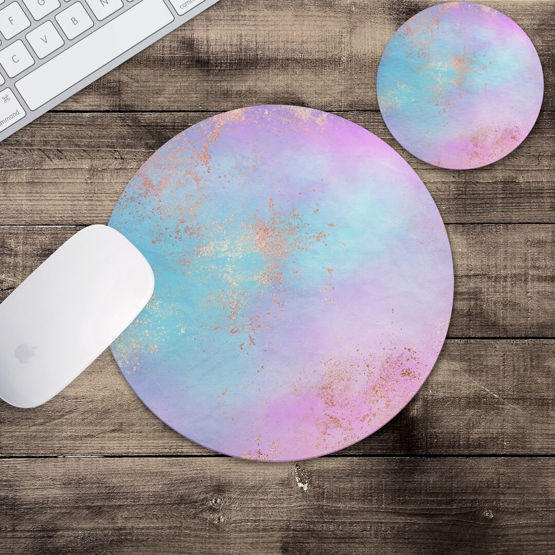 Watercolor Gold Mouse Pad & Coaster Vs3 | Watercolor Abstract Mousepad ...