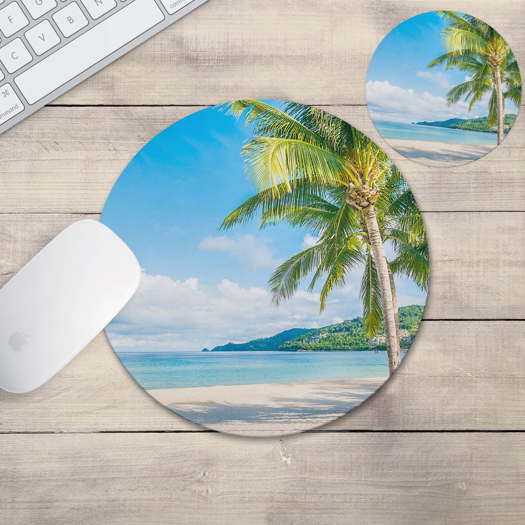 Tropical Beach Mouse Pad And/or Coaster - Etsy
