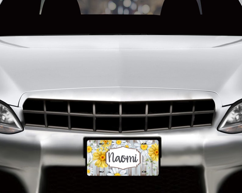 Daisy License Plate Customized License Plate Frame Custom - Etsy
