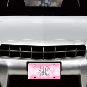 Pink Sparkle License Plate License Plate Frame Custom Car - Etsy
