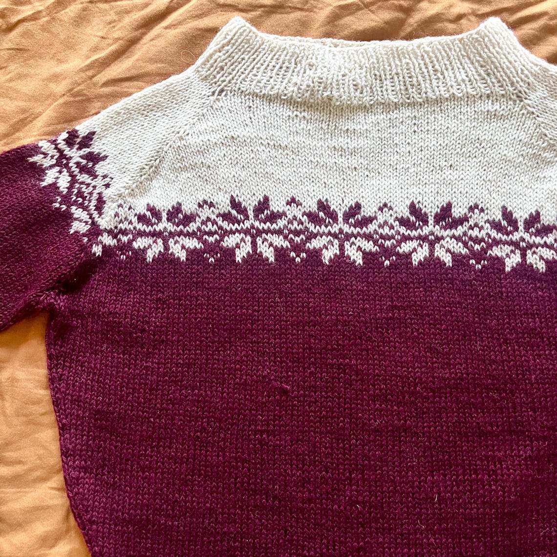 Christmas Sweater Knitting Pattern "nochebuena Pullover" Vintage ...