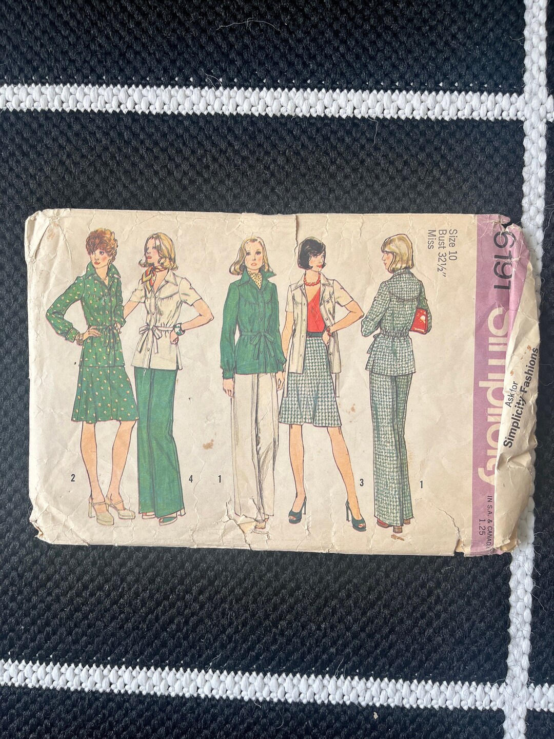 Simplicity 6191 Vintage Sewing Pattern: 1970s Dress, Skirt, Pants ...
