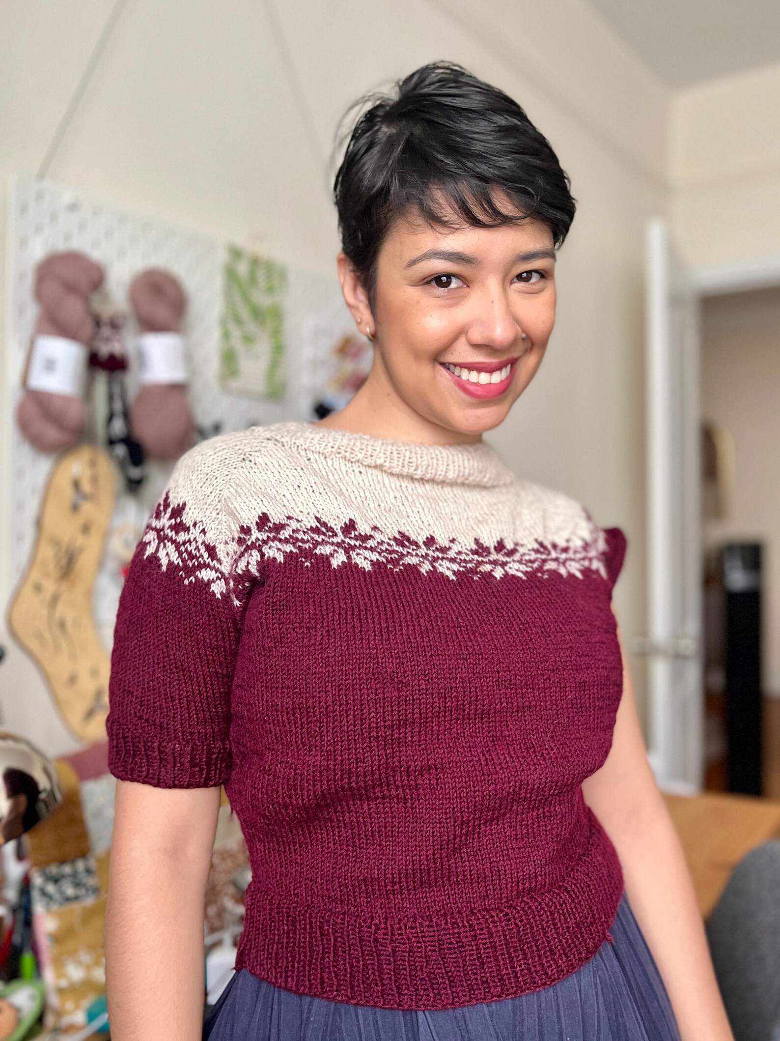 Christmas Sweater Knitting Pattern "nochebuena Pullover" Vintage ...