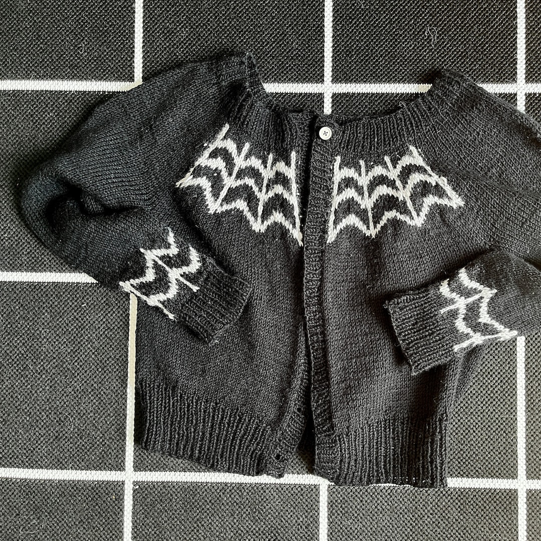 The Spinster Cardigan | Digital Knitting Pattern | Halloween Spider Web ...