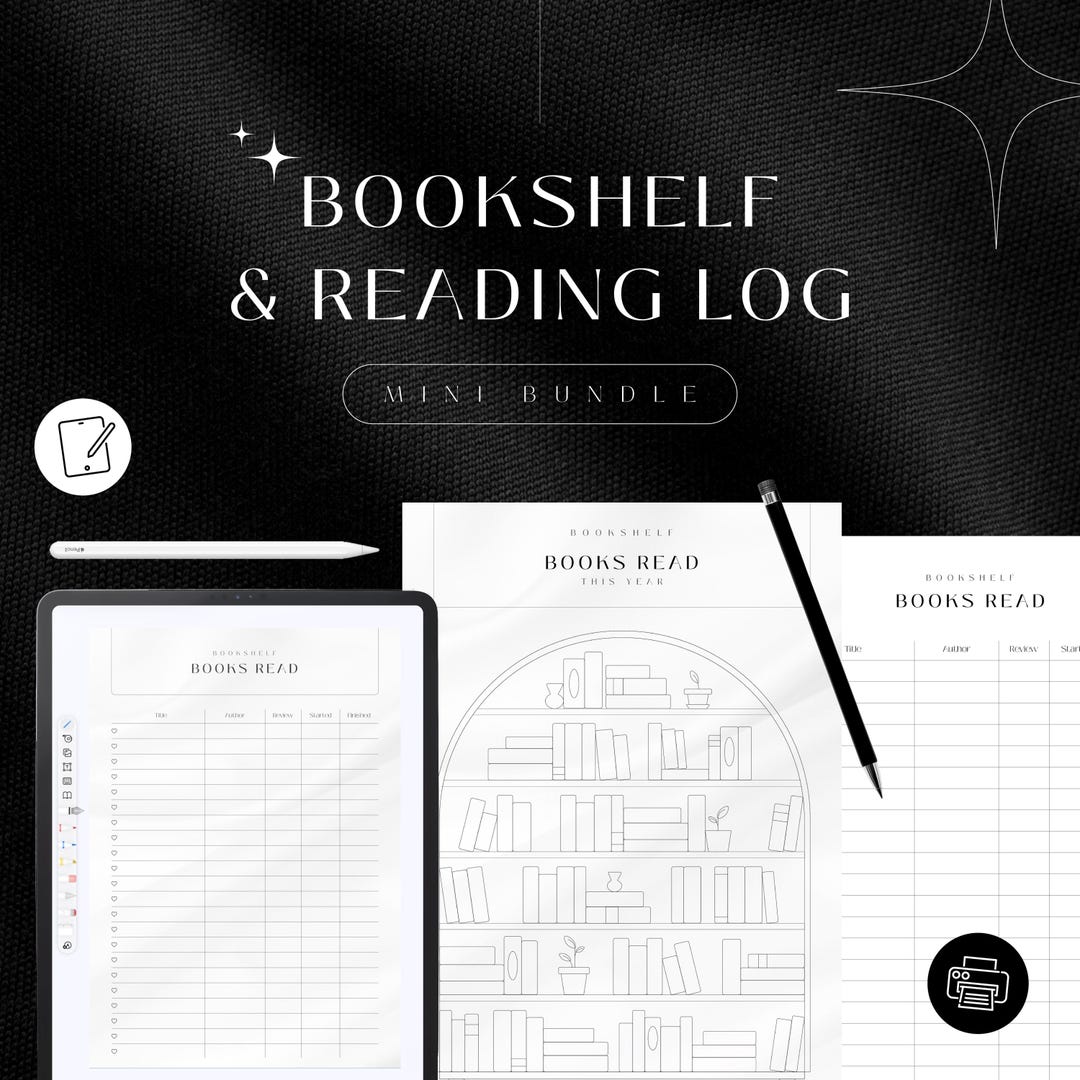 Read Books Printable Template - Etsy