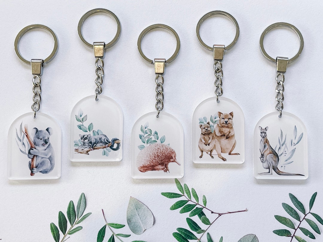 Australian Wildlife / Australian Animal Keychains - Arch Shape - Etsy ...