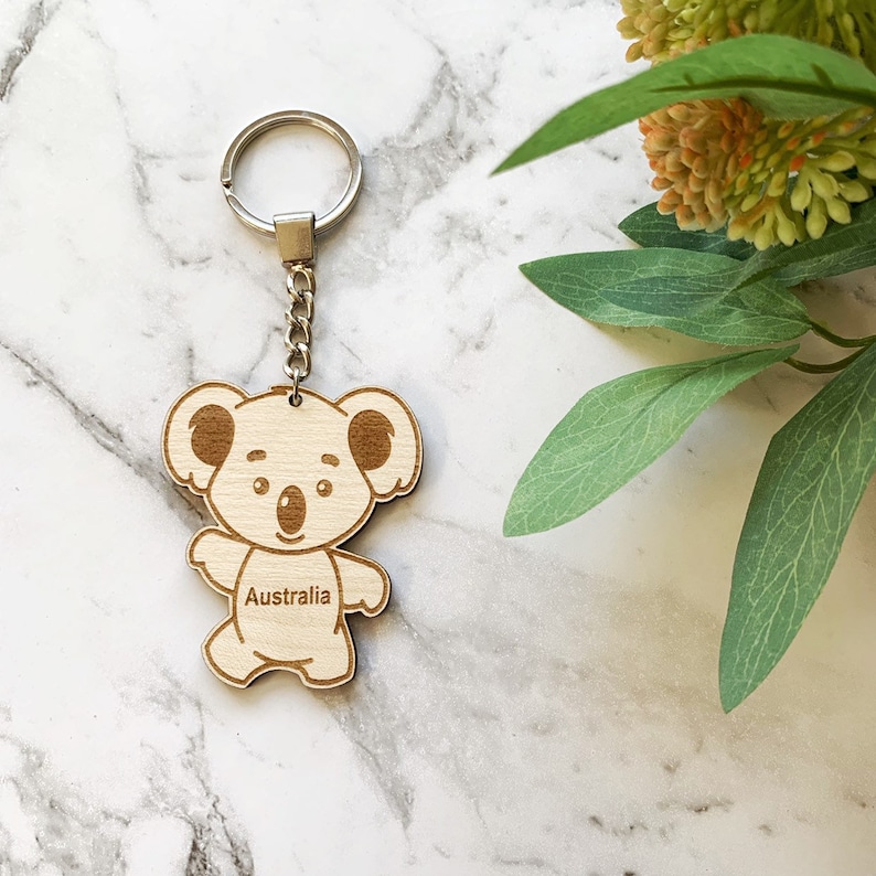 Koala Keychain / Keyring / Australian Souvenir / Personalised - Etsy