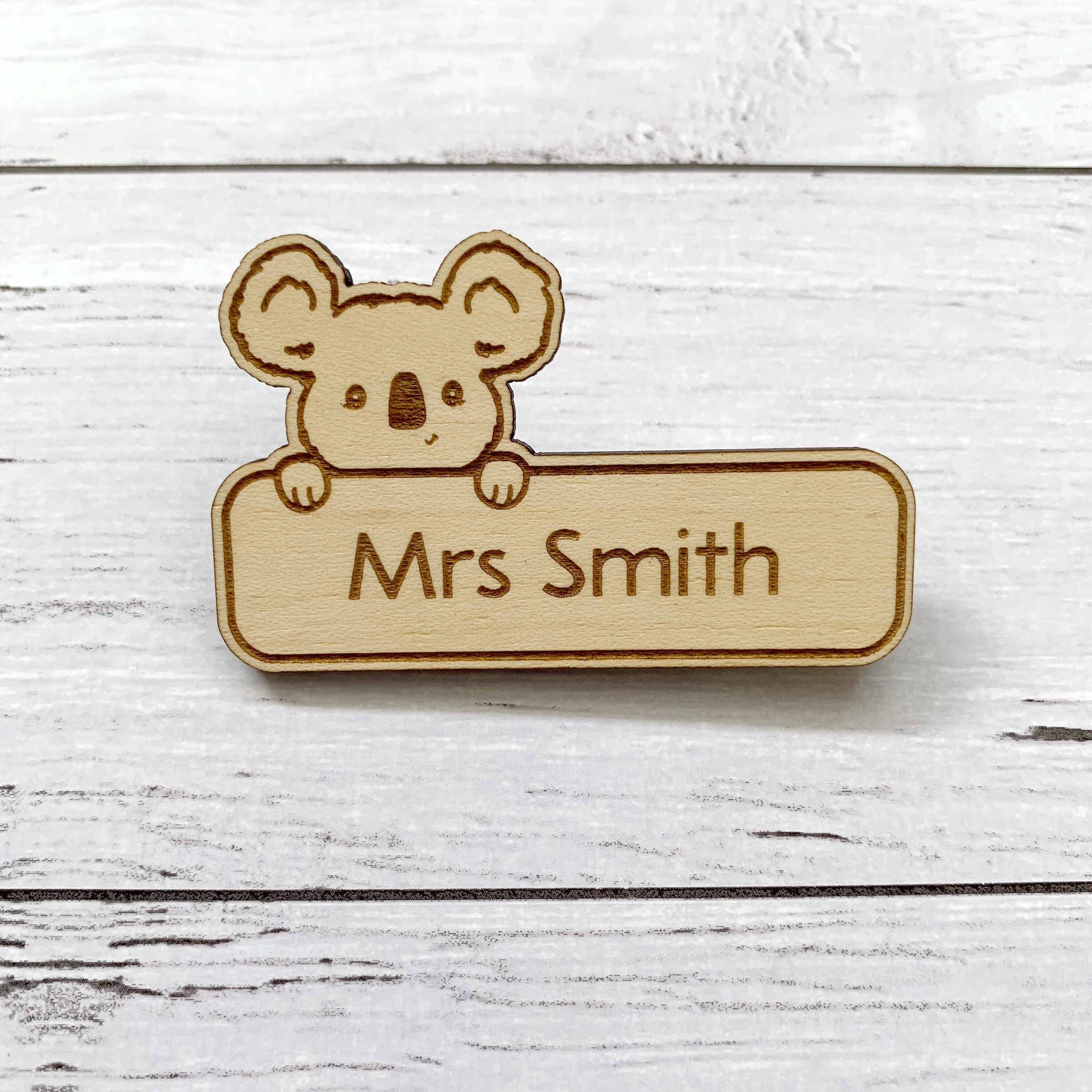 Name Badge / Name Tag Australian Animal Designs / Koala Name - Etsy