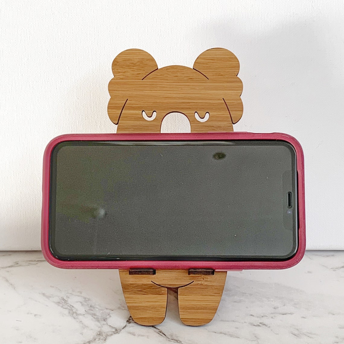 Koala Phone Stand Bamboo / Wooden Phone Stand / Phone Holder - Etsy UK