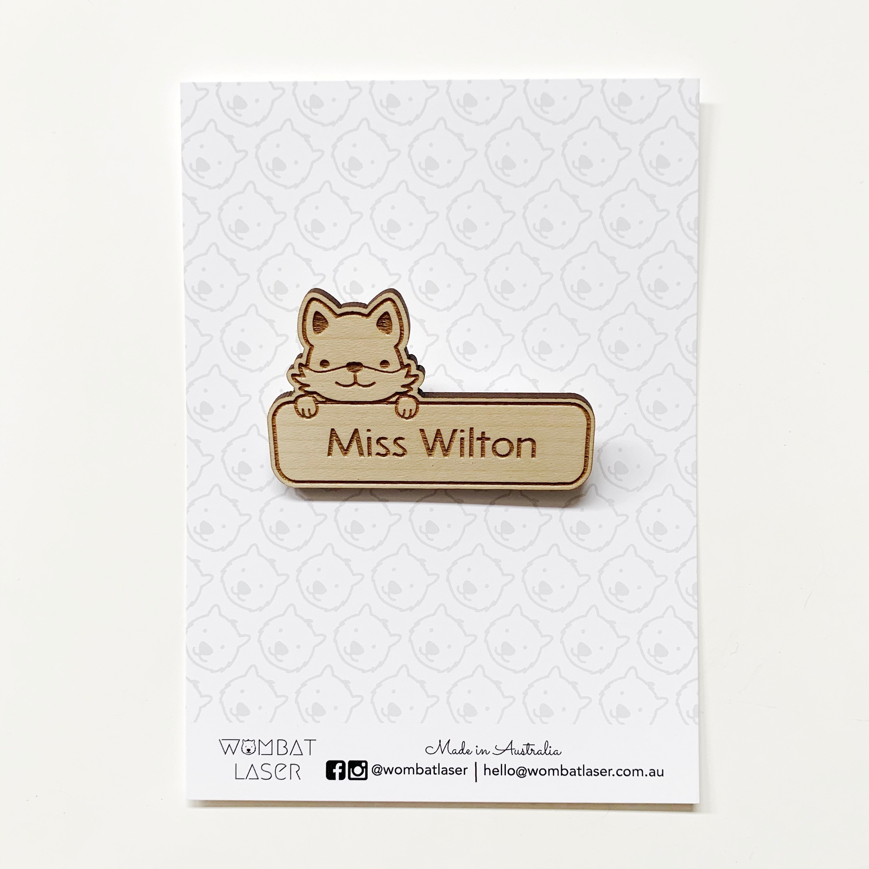 Fox Name Badge / Fox Name Tag - Etsy UK