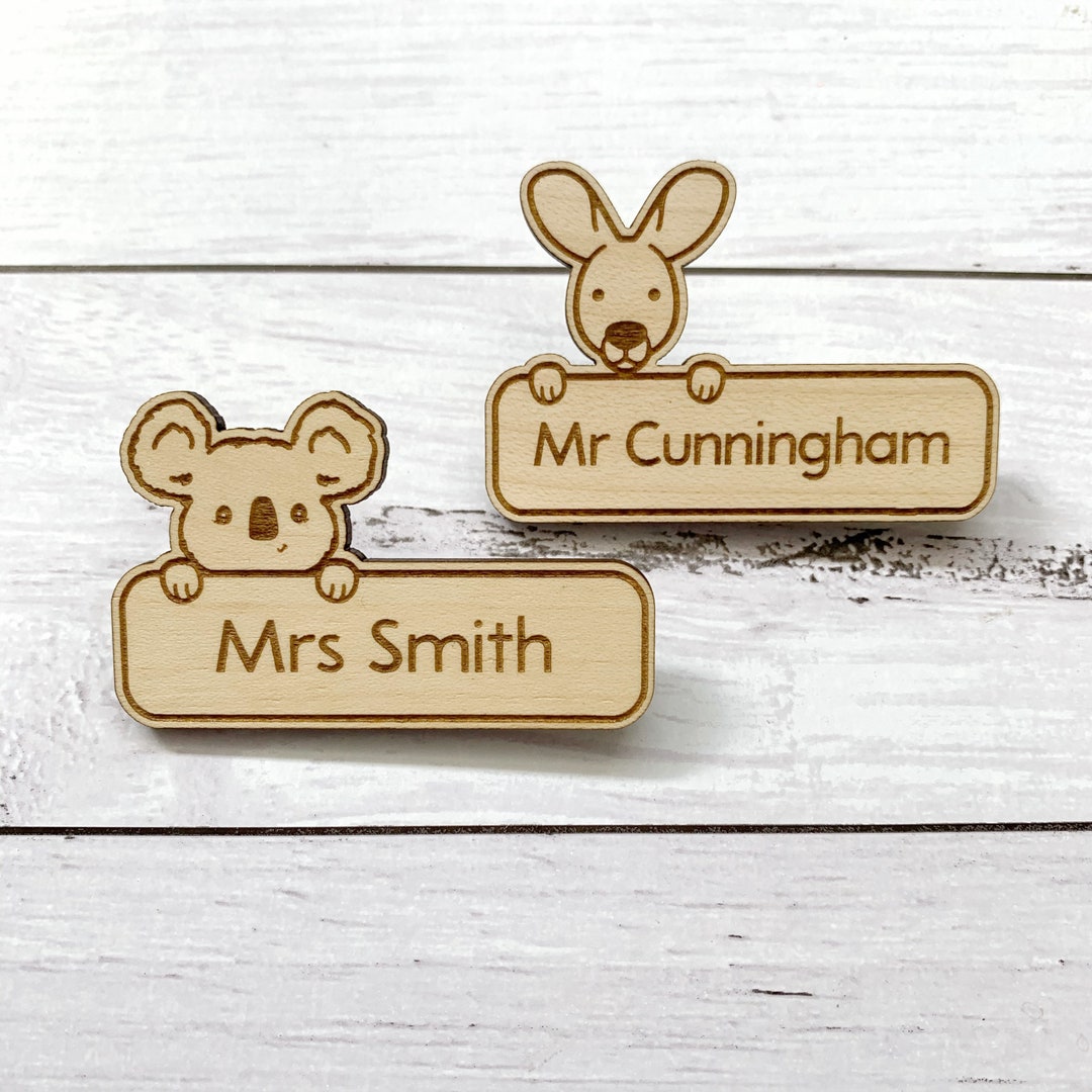 Name Badge / Name Tag Australian Animal Designs / Koala Name Badge ...