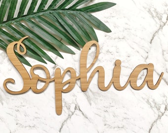 MDF Wooden Name Plaque Small to Jumbo Sizing Raw or Painted Wood Wall ...