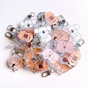 Cute PERSONALISABLE Australian Animal Keyrings / Keychains / Tags ...