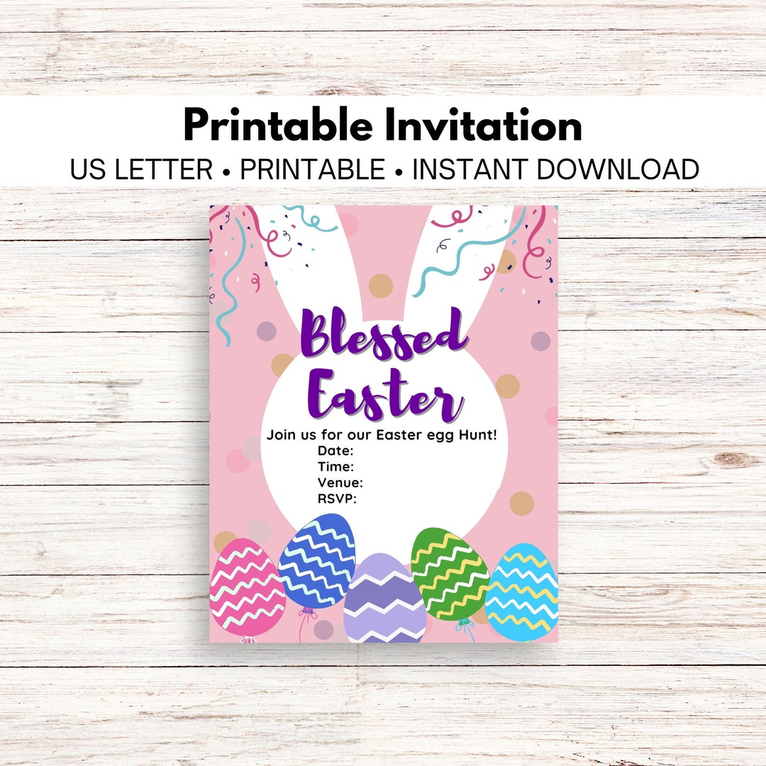 Printable Easter Egg Hunt Invitation - Etsy
