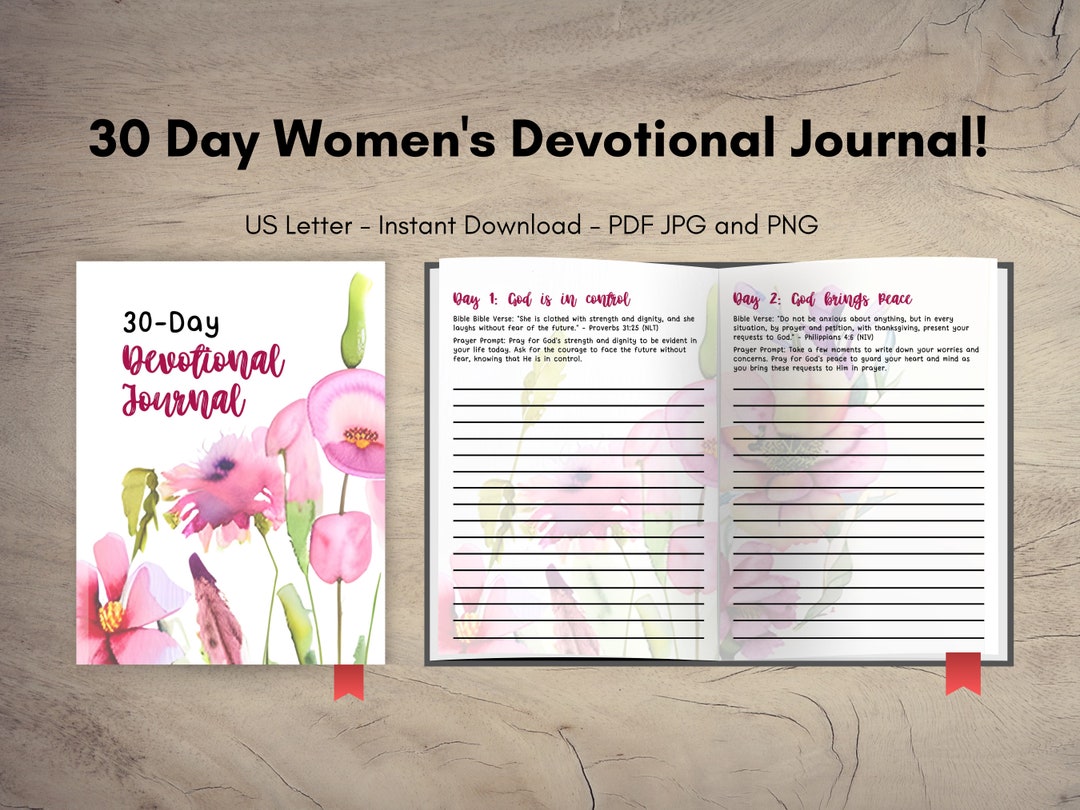 30 Day Printable Women's Devotional Journal - Etsy