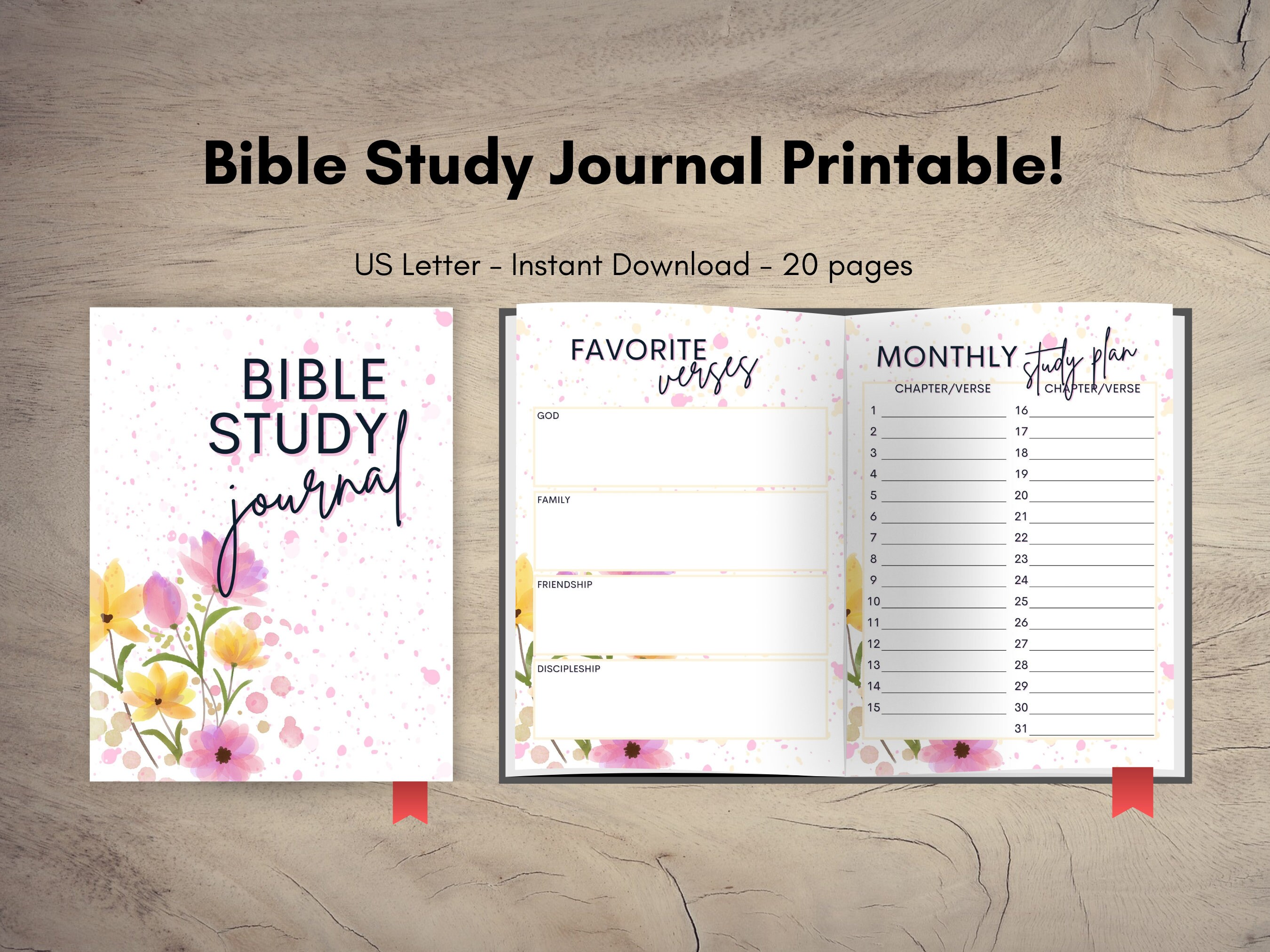 Printable Bible Study Journal - Etsy