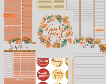 Thanksgiving Planner Printable - Etsy