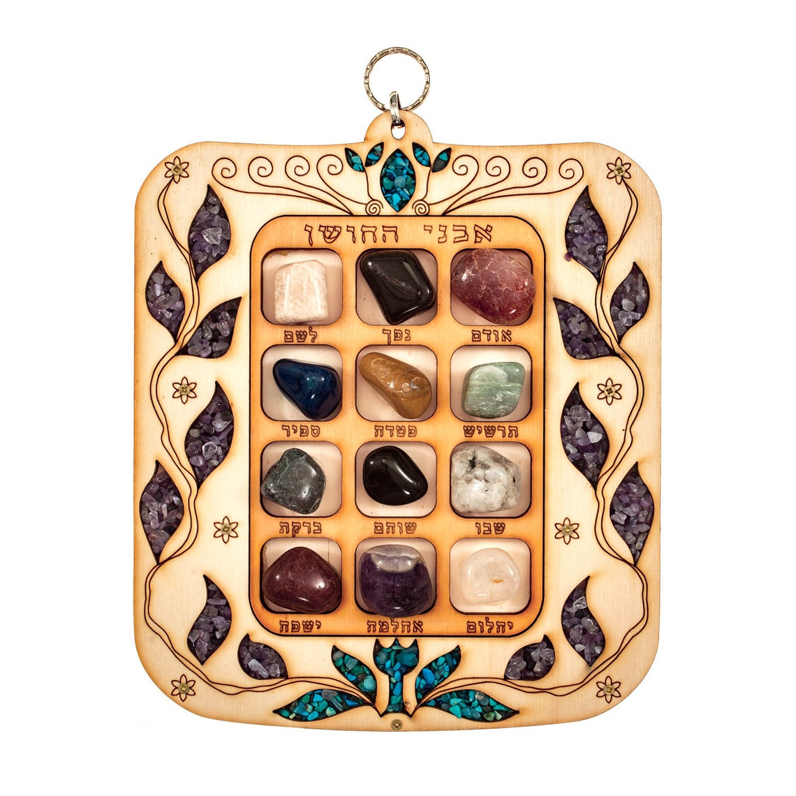 MATIEL 12 Tribes of Israel Precious Stones, Breastplate Stone Wall ...