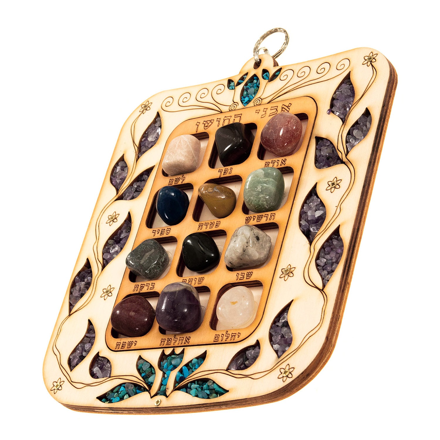 MATIEL 12 Tribes of Israel Precious Stones, Breastplate Stone Wall ...