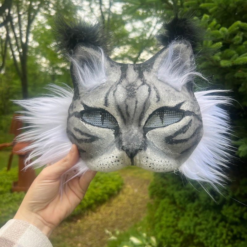 Gray Cat Therian Mask - Etsy