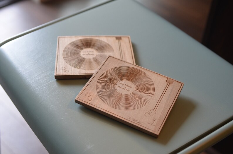 Turntable Coasters - Etsy
