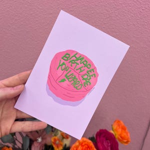 Printable Harry Potter Birthday Card - Cute Hagrid Cake - Instant ...