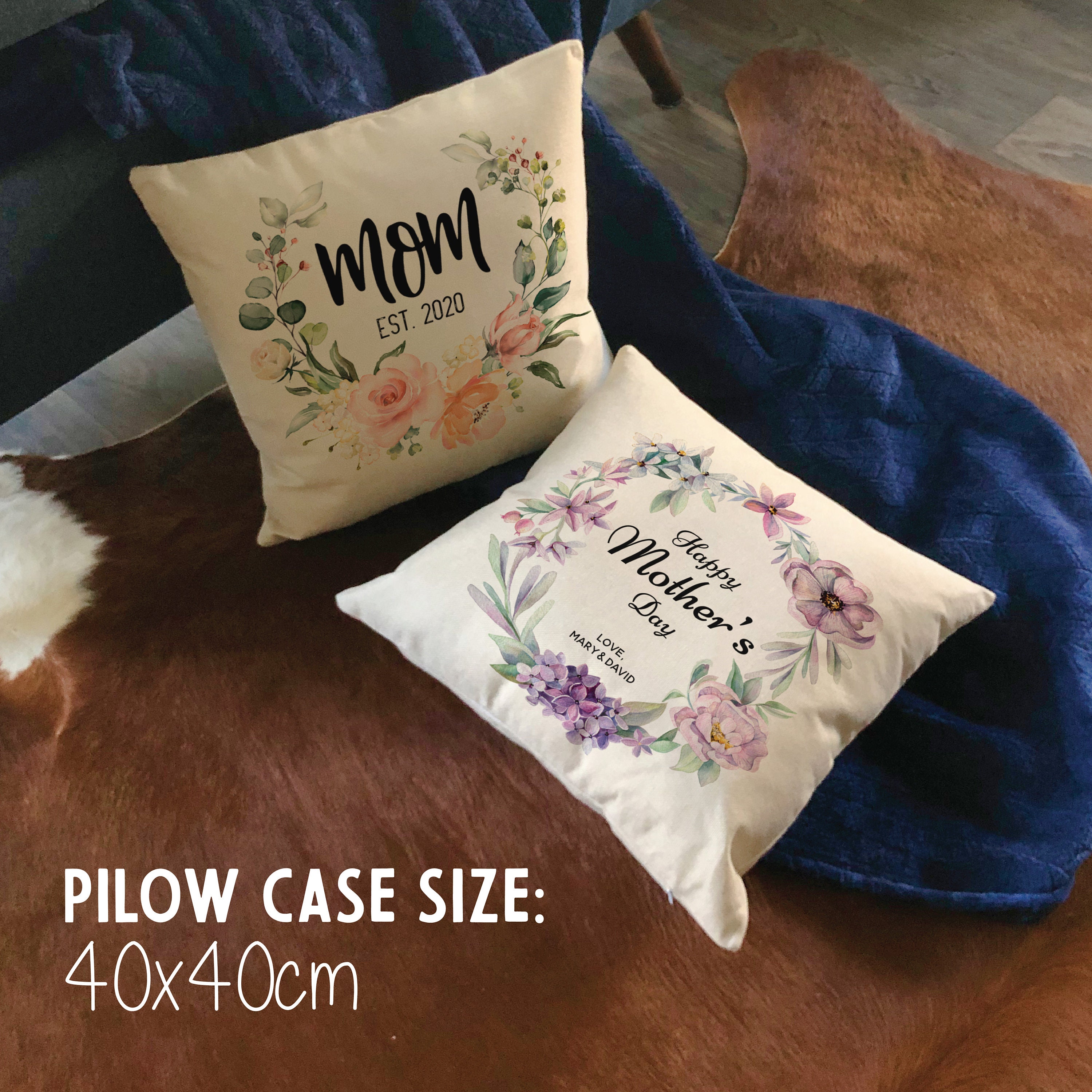 Personalized Mothers Day Pillow, Birthday Gift for Mom, Mothers Day ...