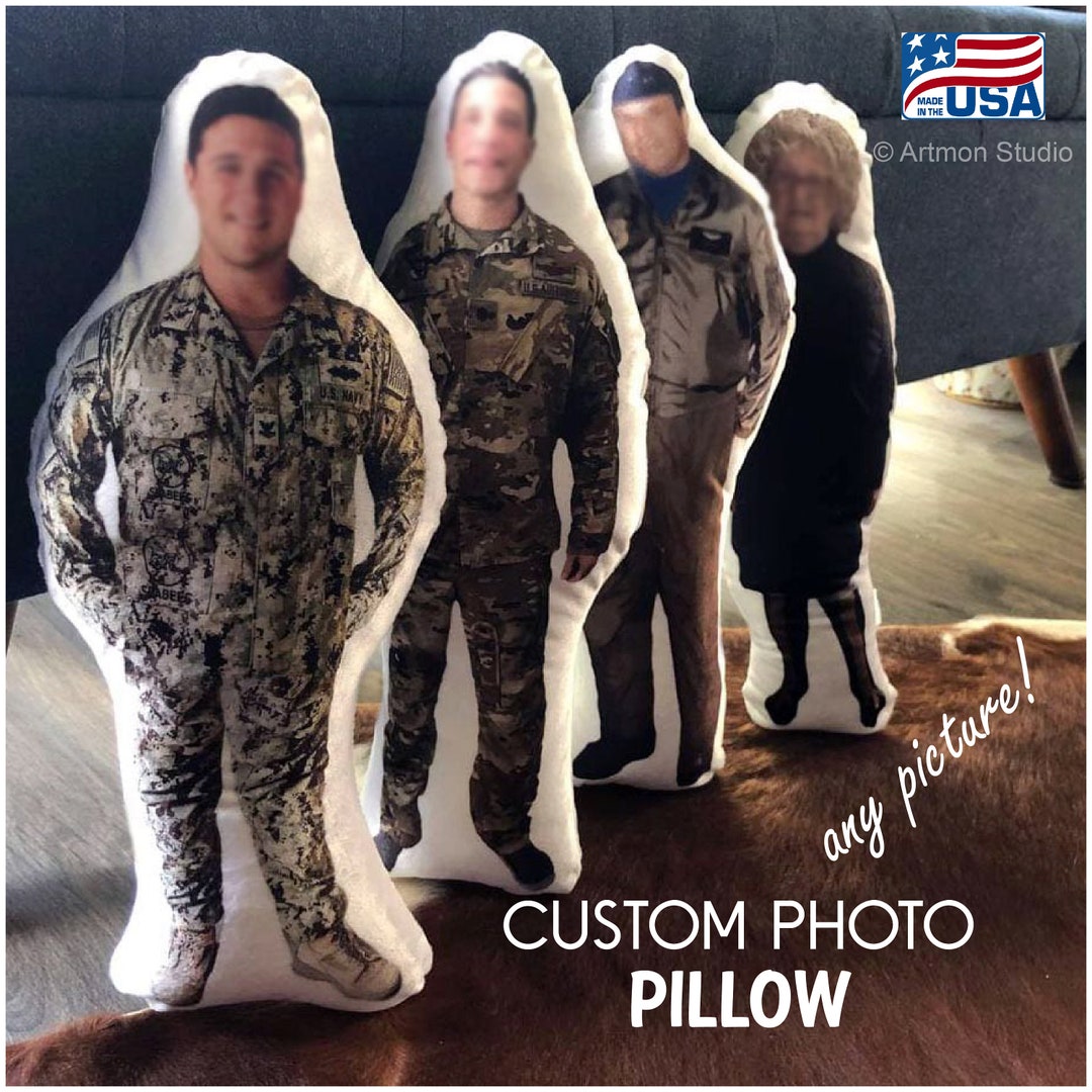 My Hero Stuffed Doll Deployment, Army, Navy, Military, Photo Pillow ...