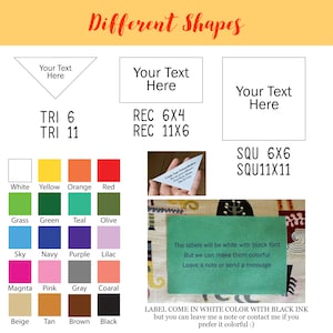Custom Print Quilt Label Triangular Corner, Rectangular and Square ...