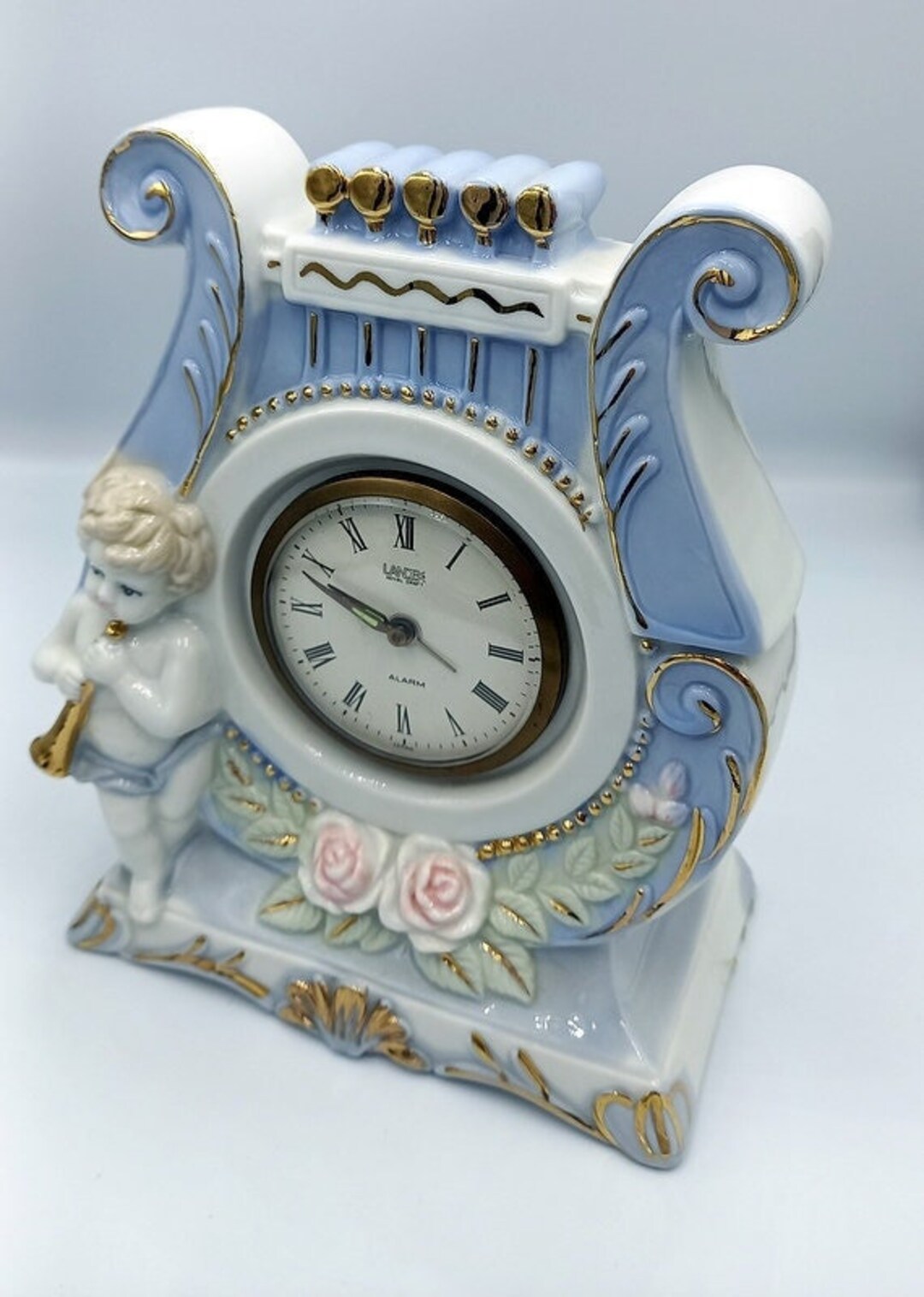Vintage Landex Royal Porcelain Mechanical Table Clock From Japan - Etsy
