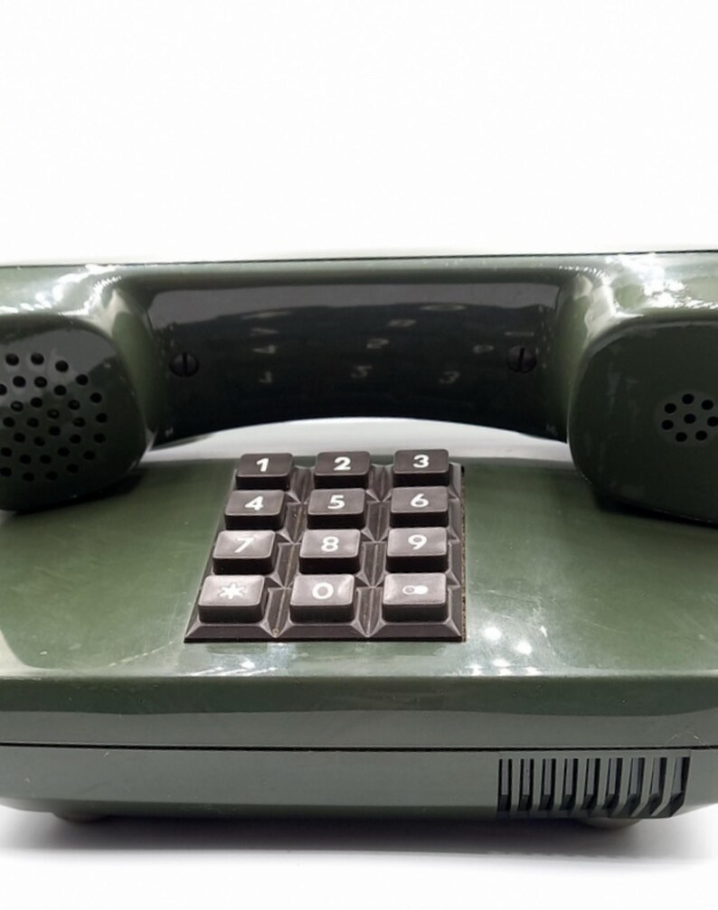 Vintage Telephone Green Color From Germany, Telephone Post Fetap 0111 ...