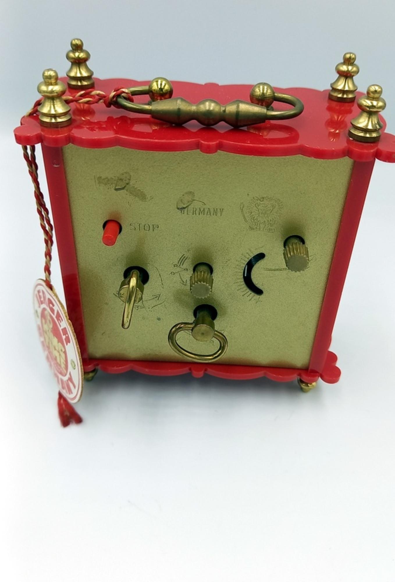 Jerger Vintage Clock NOS, Red Alarm Table Clock Made in West Germany - Etsy