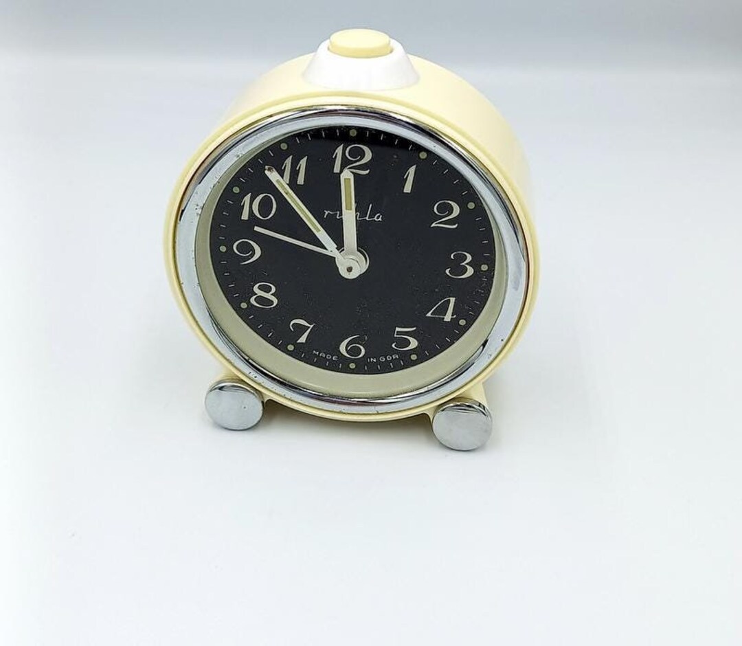 Vintage NOS Table Mechanical Ruhla Beige Clock From GDR - Etsy