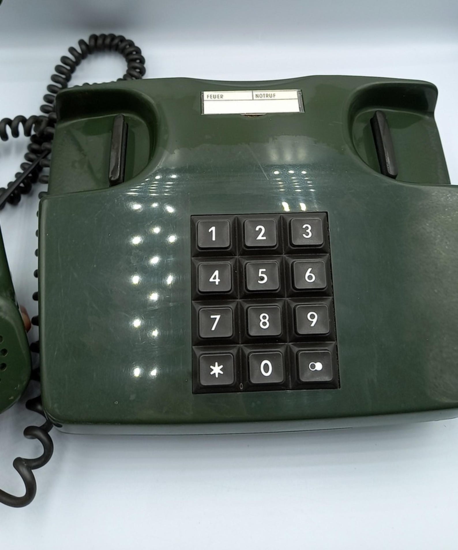 Vintage Telephone Green Color From Germany, Telephone Post Fetap 0111 ...