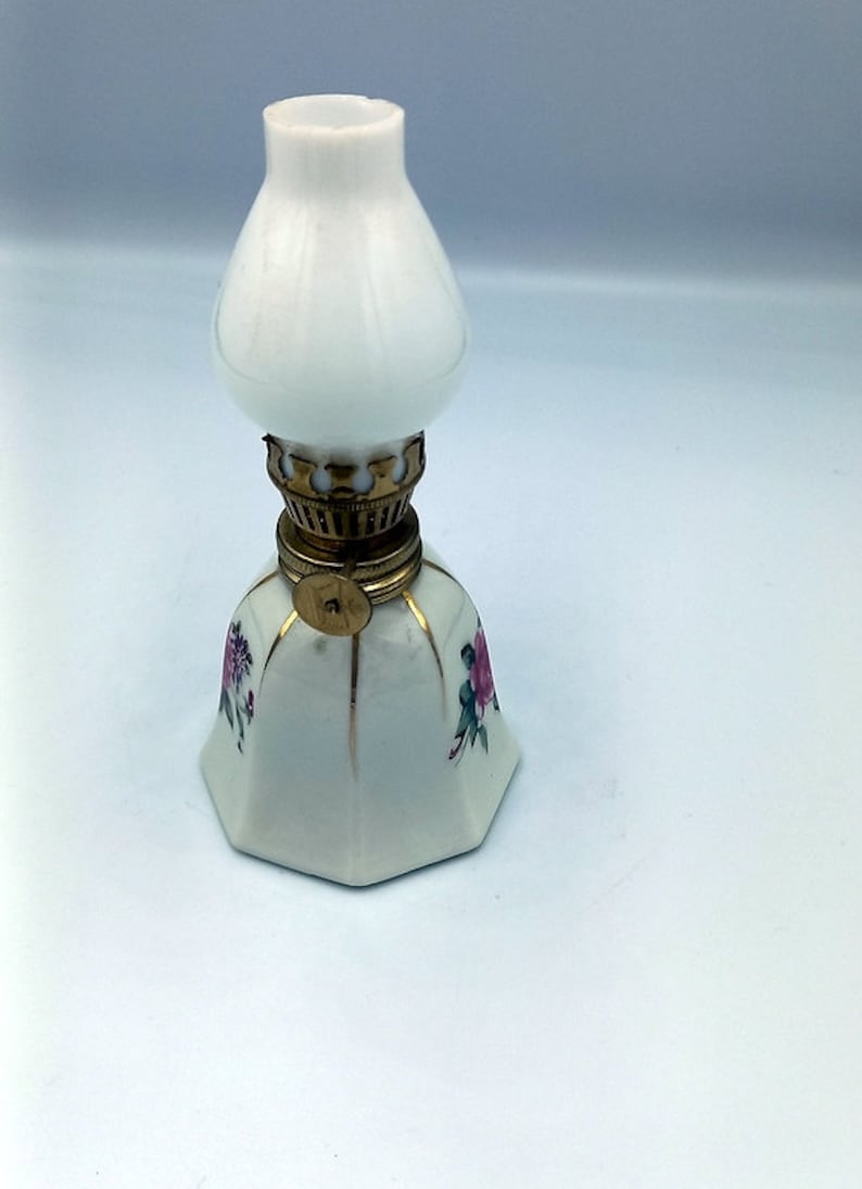 Vintage Mini Oil Lamp, Ceramic Mini Oil Lamp, Mini Oil Lamp, Retro Oil ...