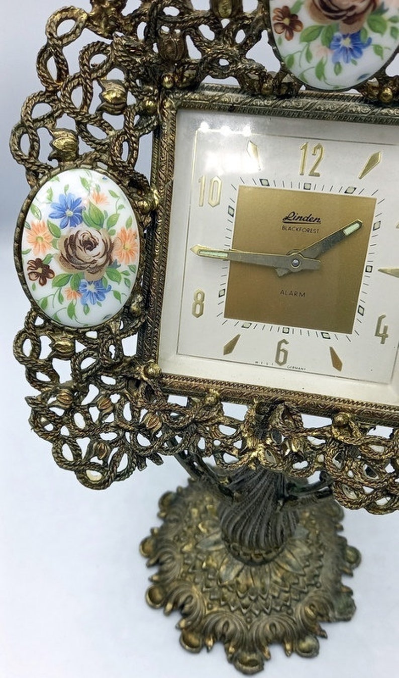 Vintage Table Clock, W. Germany Table Clock, Linden Blackforest Clock - Etsy