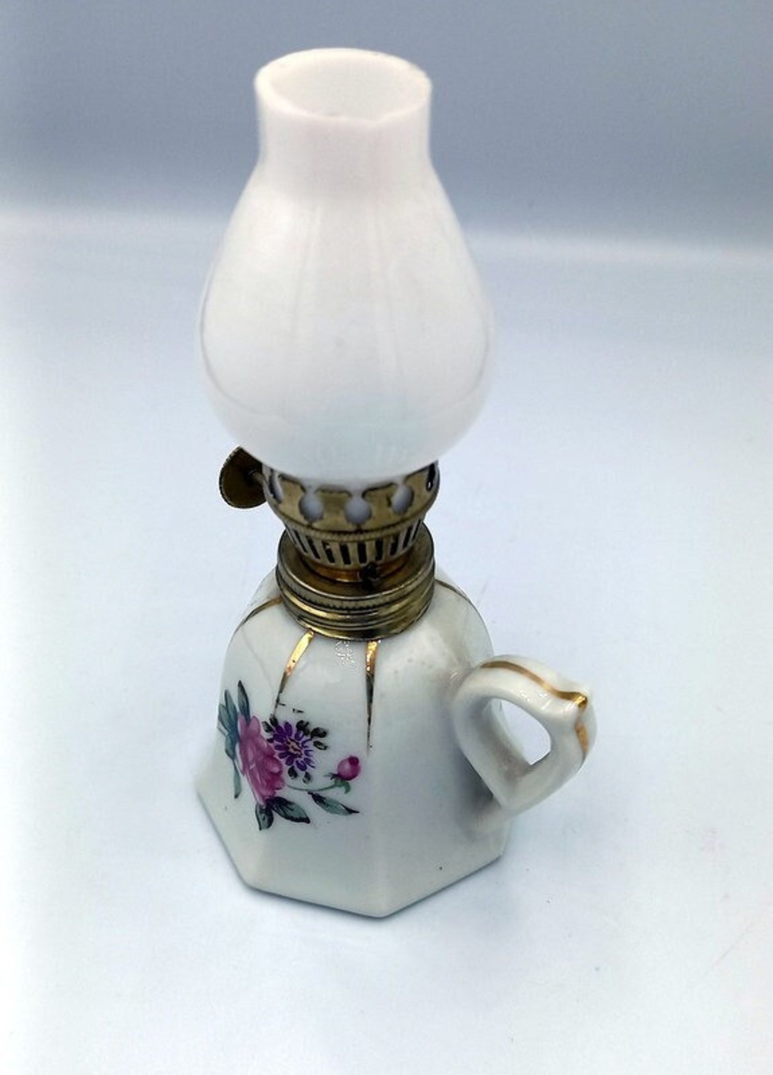Vintage Mini Ceramic Oil Lamp, Small Oil Lamp - Etsy
