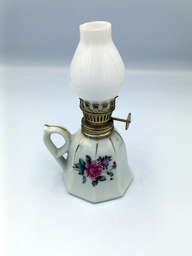 Vintage Mini Ceramic Oil Lamp, Small Oil Lamp - Etsy