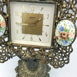 Vintage Table Clock, W. Germany Table Clock, Linden Blackforest Clock ...