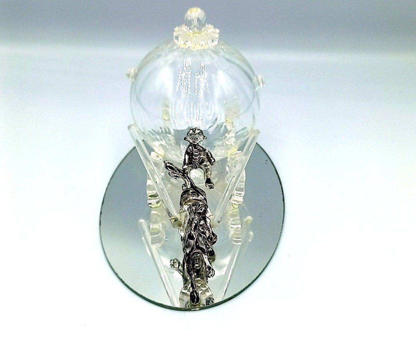 Cinderella Glass Carriage With Horse, Doll Horse and Carriage, Antique ...