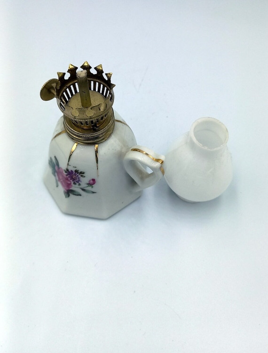 Vintage Mini Oil Lamp, Ceramic Mini Oil Lamp - Etsy