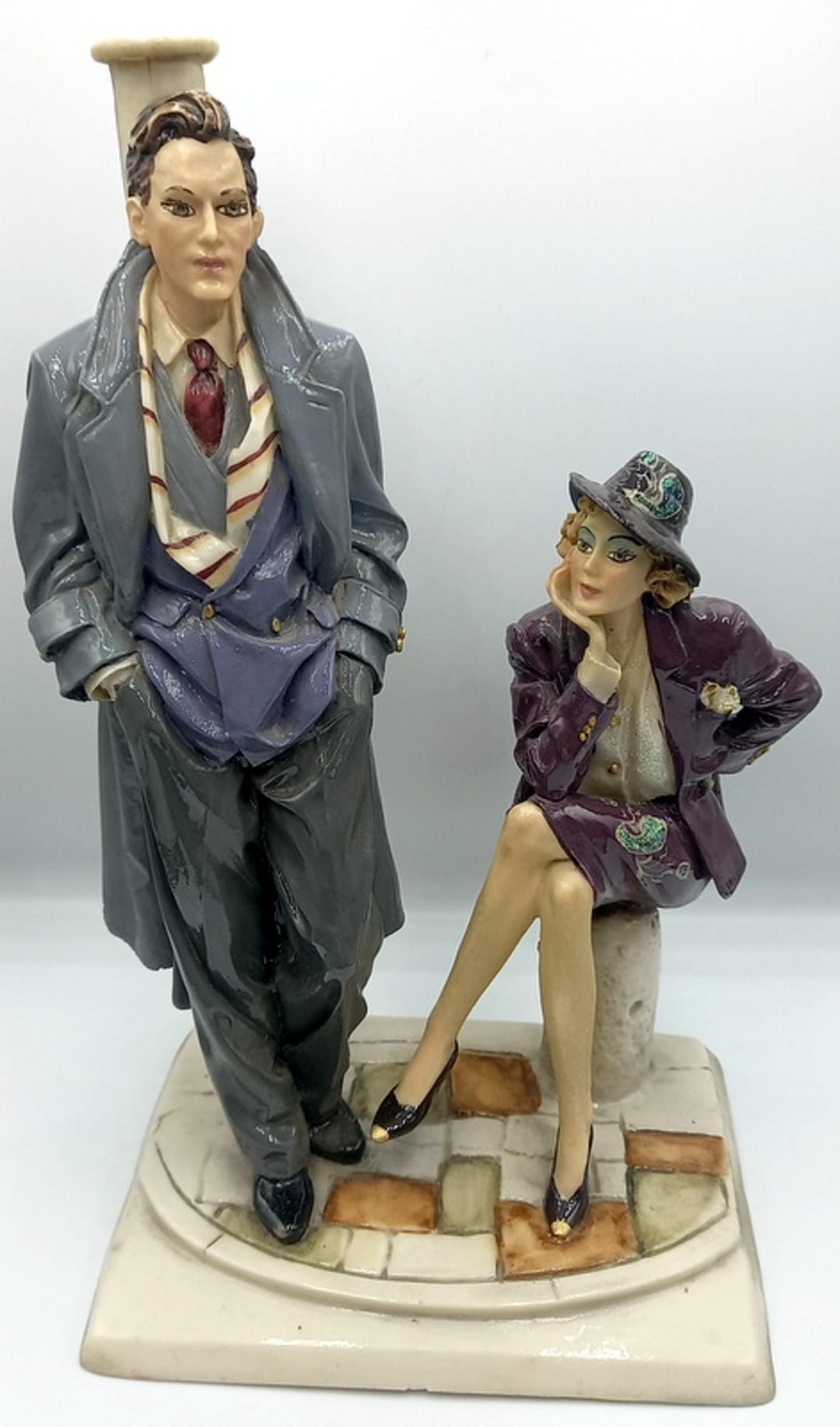 Vintage Couple Figurines: Elegant Man and Woman Statue - Etsy
