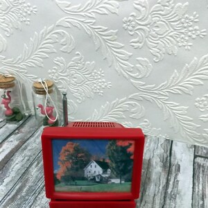 Analogue Radio Into Vintage Red Television, - Etsy