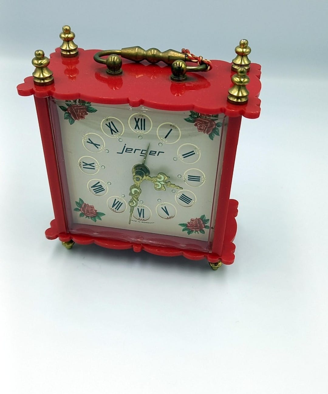 Jerger Vintage Clock NOS, Red Alarm Table Clock Made in West Germany - Etsy