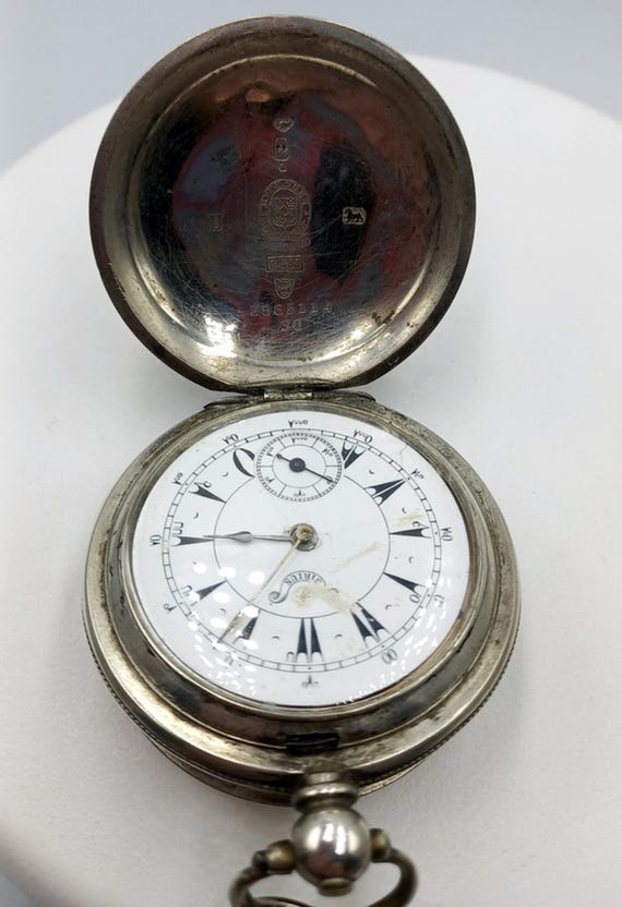 Antique Billodes Ottoman Pocket Watch: 800 Silver, wi… - Gem