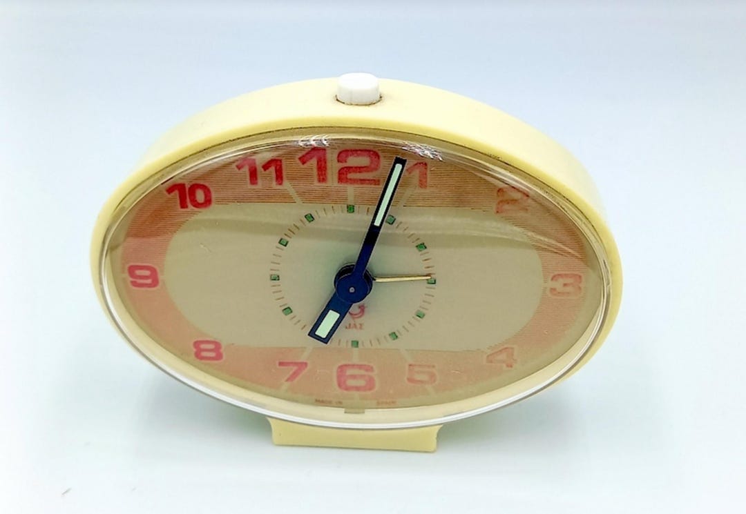 Vintage JAZ Table Alarm Clock - 1970s Mechanical Wind-up - Etsy