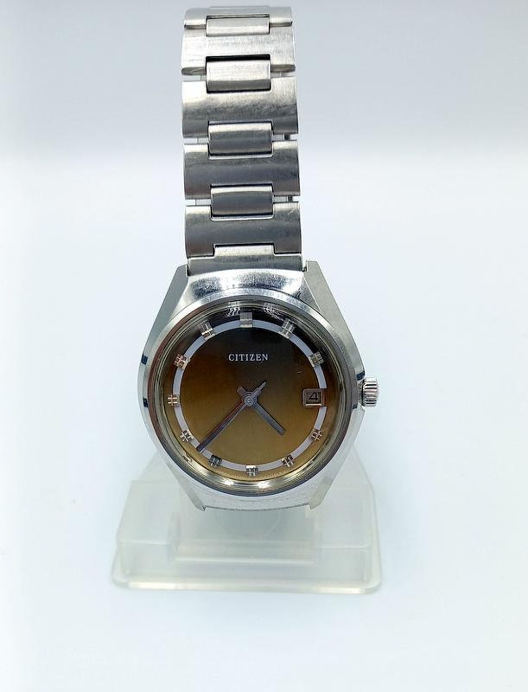 Citizen Round Mechanical Wrist Watch With Steel Bracelet, NOS Citizen ...