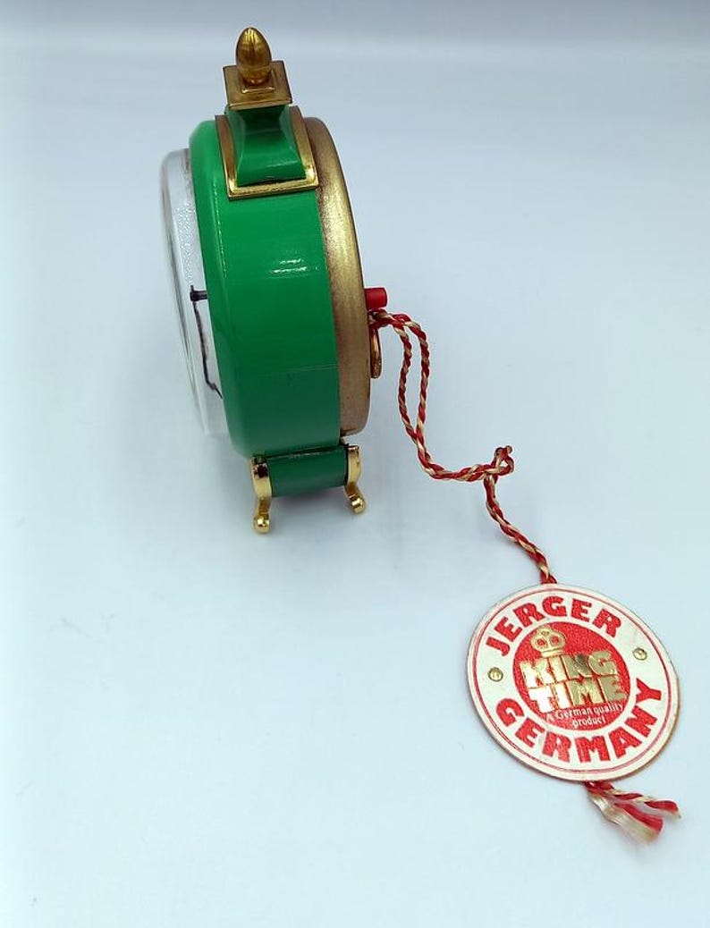 Vintage Desk W. Germany Alarm Clock, Vintage Jerger Green Alarm Clock ...
