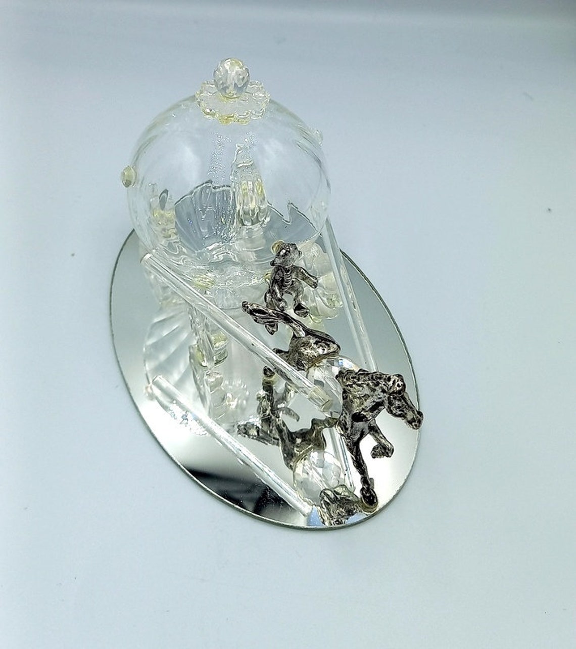 Cinderella Glass Carriage With Horse, Doll Horse and Carriage, Antique ...